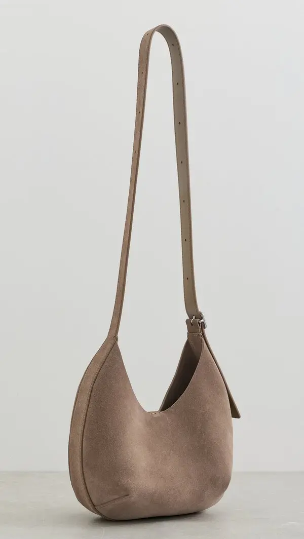 COURREGES Small Suede Hobo Bag