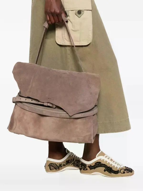 Moschino Belt Detail Foldover Tote Bag - Neutrals