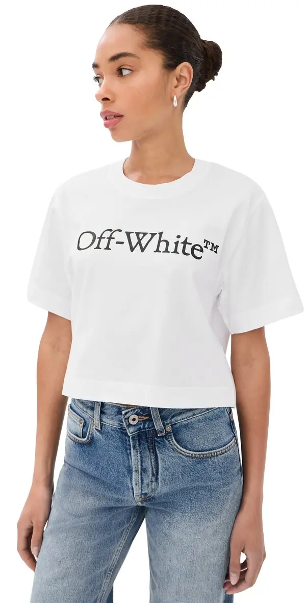 Off-White Logo Cropped T-shirt - White