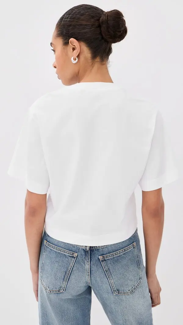 Off-White Logo Cropped T-shirt - White