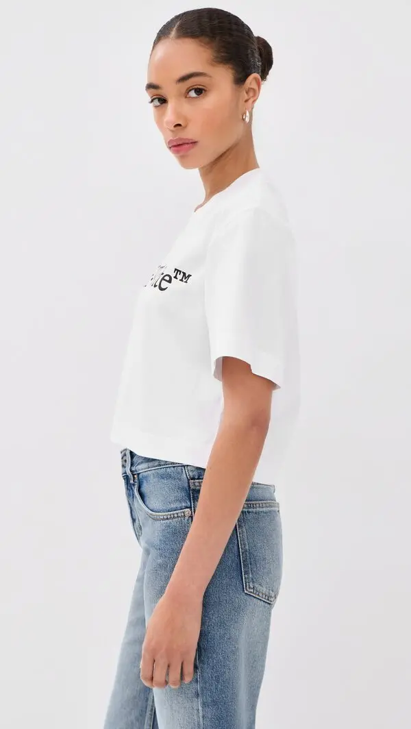 Off-White Logo Cropped T-shirt - White