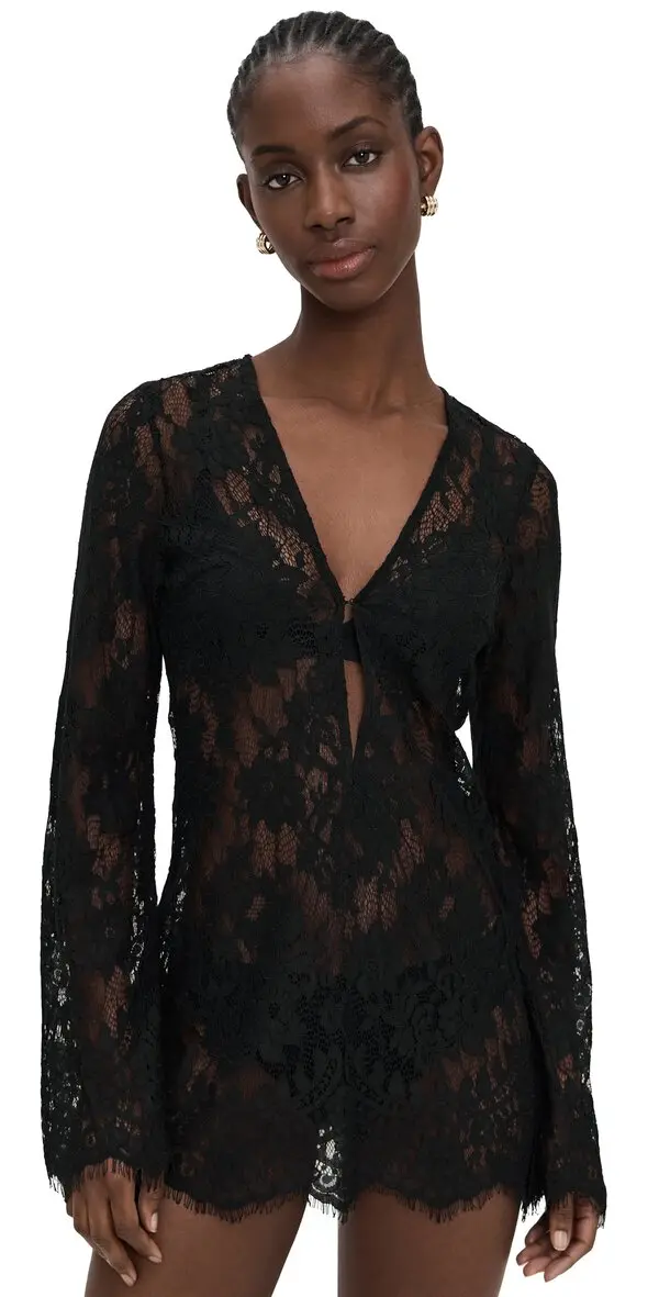 BANANHOT Millie Lace Mini Dress - Black