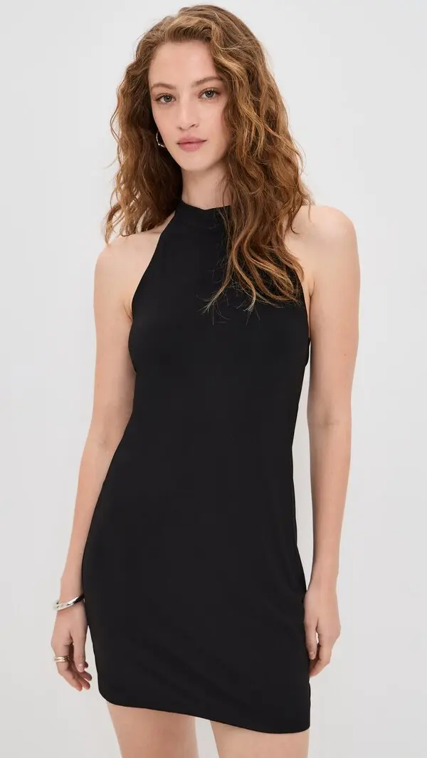 Norma Kamali Halterneck Mini Dress - Black