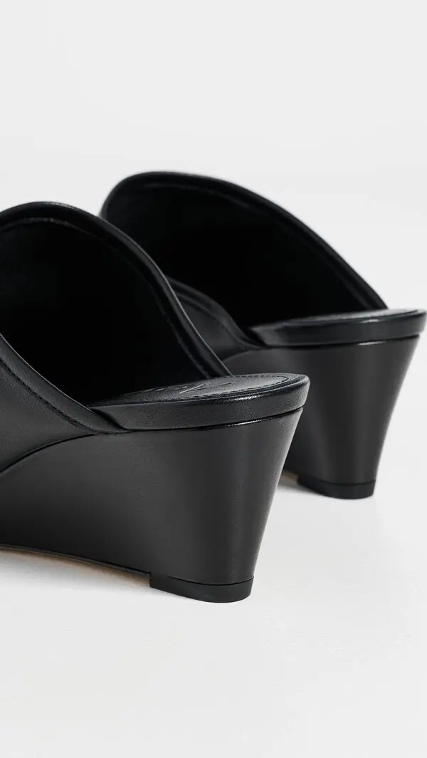 AeydĒ Suzanne Nappa Leather Wedge Sandals - Black