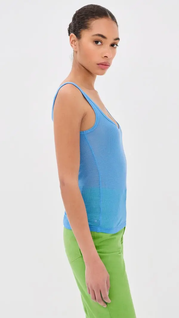 Versace Ribbed Medusa Embroidery Tank Top
