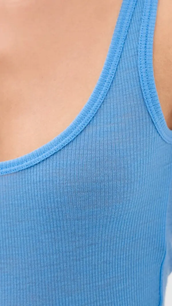 Versace Ribbed Medusa Embroidery Tank Top