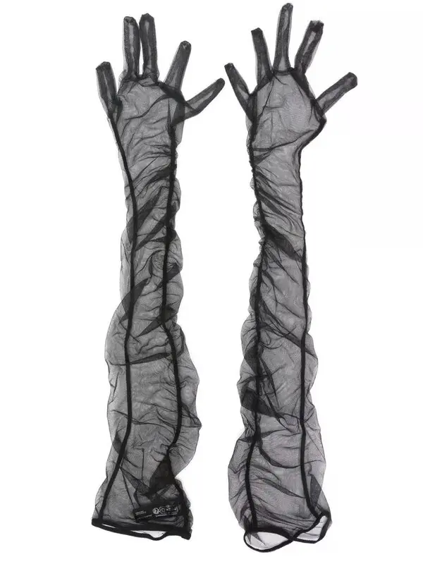 MAISON CLOSE Opera Tulle Gloves - Black