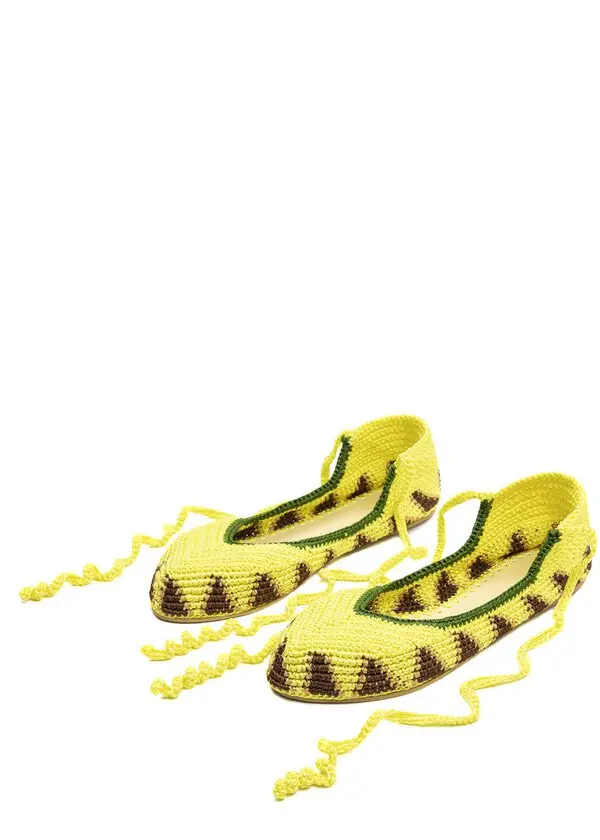 KASHURA Crochet Ballerina Flats