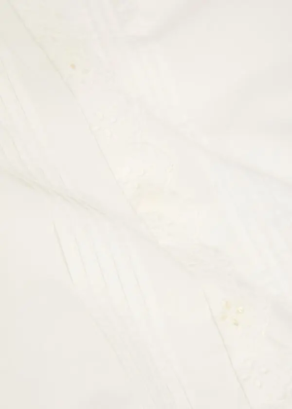FRAME Keepsake Broderie Anglaise Cotton Poplin Blouse