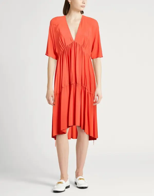 SEMICOUTURE Midi Dress In Acetate And Silk