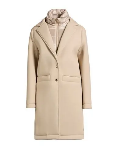Herno Single-breasted Viscose Coat - Beige