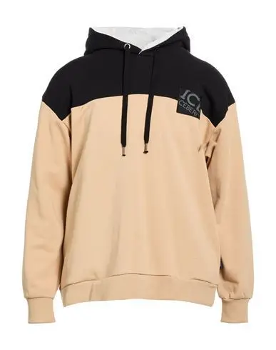 Iceberg Two-tone Cotton And Polyester Fleece Hoodie - Beige