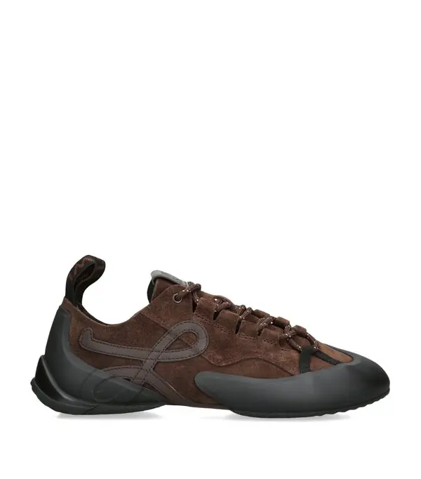 Loewe Suede Grip Sneakers - Brown