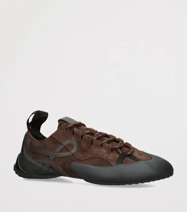 Loewe Suede Grip Sneakers - Brown