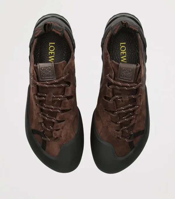 Loewe Suede Grip Sneakers - Brown