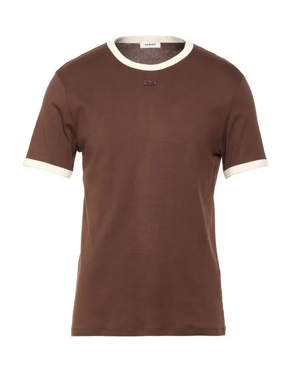Sandro T-shirt Size Cotton - Brown
