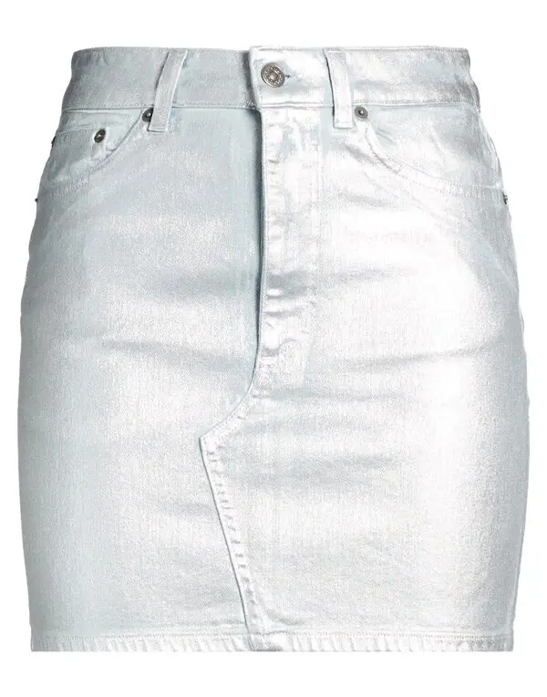 DONDUP Denim Skirt With Coated Effect