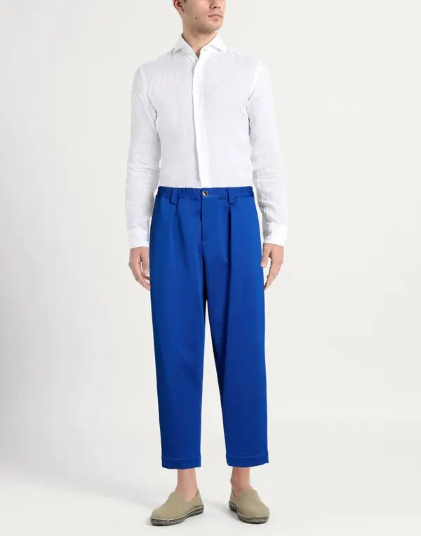 Marni Polyester, Wool, And Polyamide High-waisted Tapered Leg Trousers - Blue