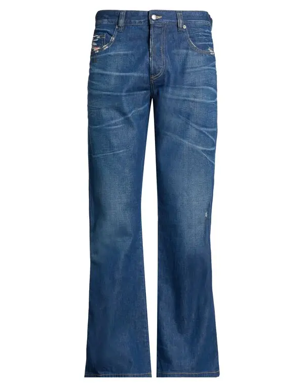 DIESEL® Distressed Faded Straight-leg Jeans