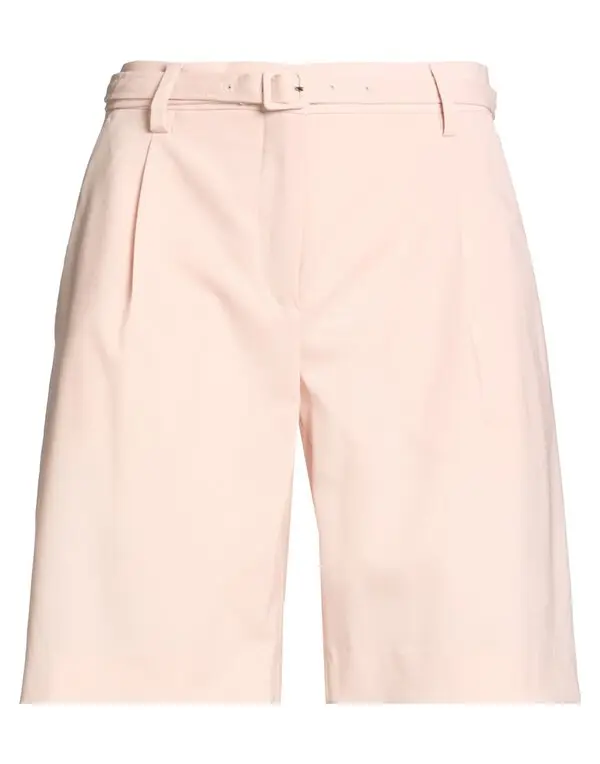 LARDINI Wool Blend Bermuda Shorts With Belt - Pink
