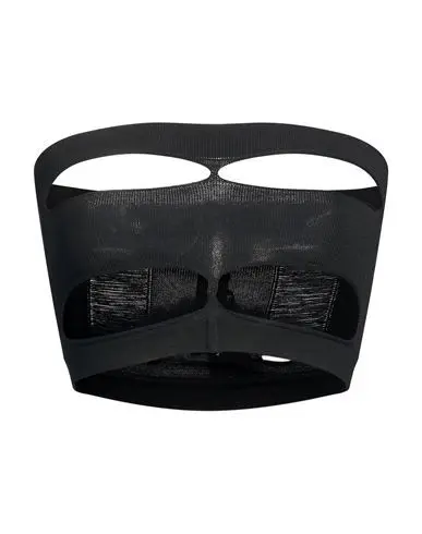 Rick Owens Virgin Wool Distressed Knit Tube Top - Black