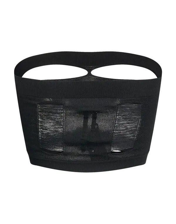 Rick Owens Virgin Wool Distressed Knit Tube Top