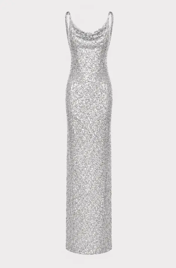 ROSERRY Margot Sequin Maxi Dress - Green