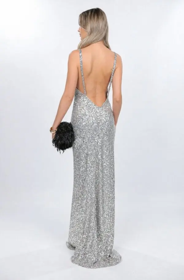 ROSERRY Margot Sequin Maxi Dress - Green