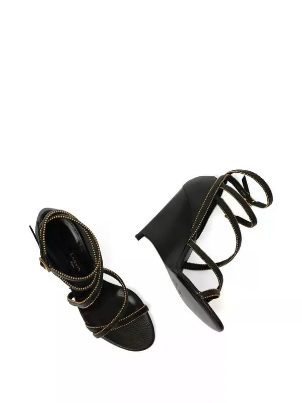 LANVIN Embellished Wedge Pumps