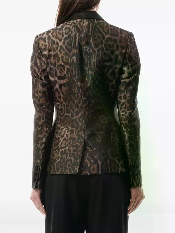 LANVIN Leopard-print Peak Lapel Blazer