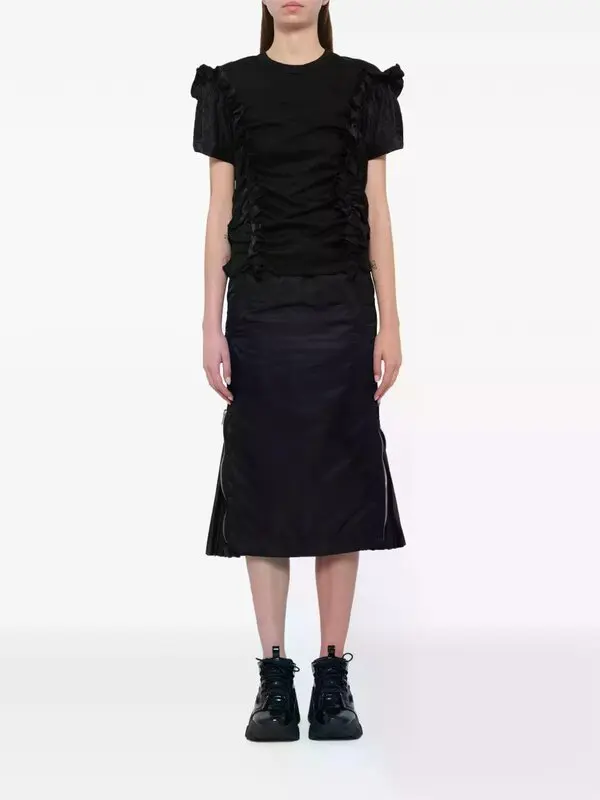 Noir Kei Ninomiya Ruffled Crewneck T-shirt
