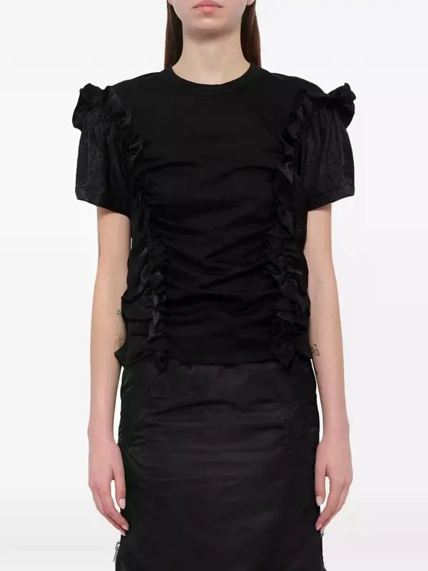 Noir Kei Ninomiya Ruffled Crewneck T-shirt