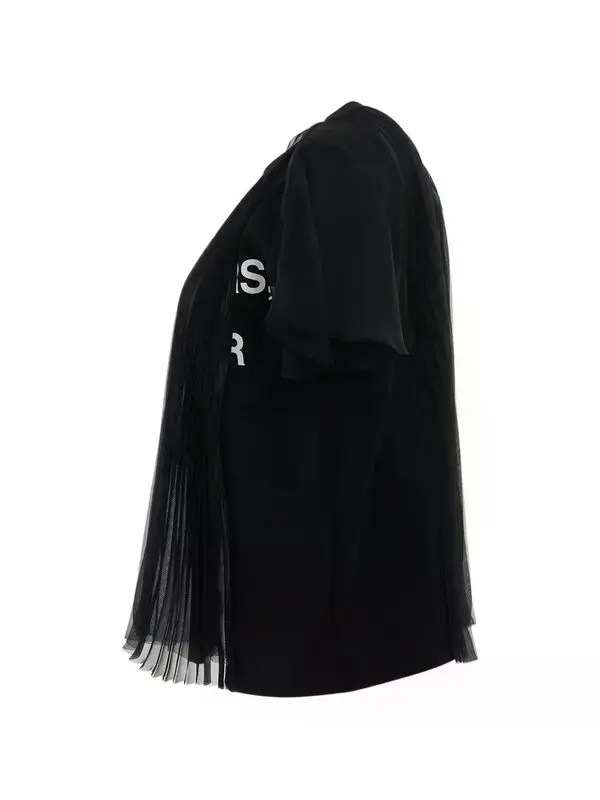 Sacai Text Print Sheer Panel T-shirt