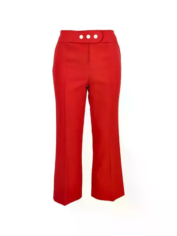 COURREGES Cropped Trousers With Button Detail
