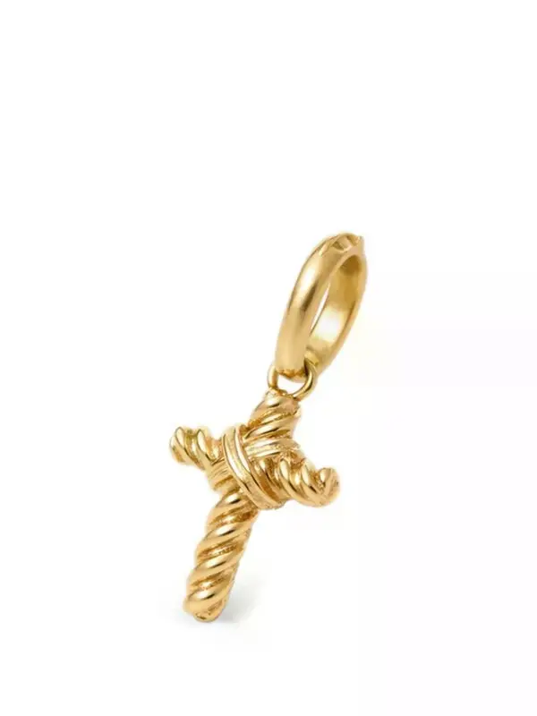 YOJ Spiro Cross-pendant Hoop Earring