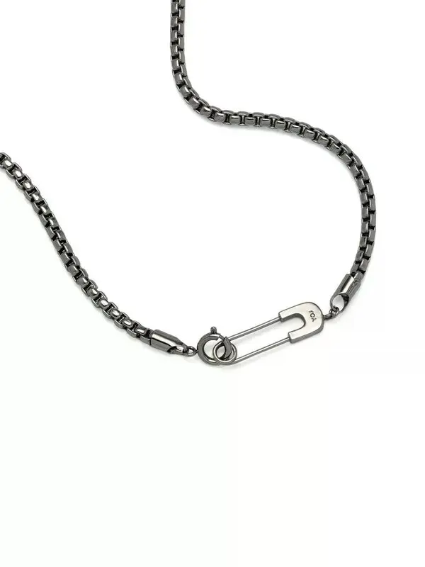 YOJ Safety-pin Box-chain Necklace
