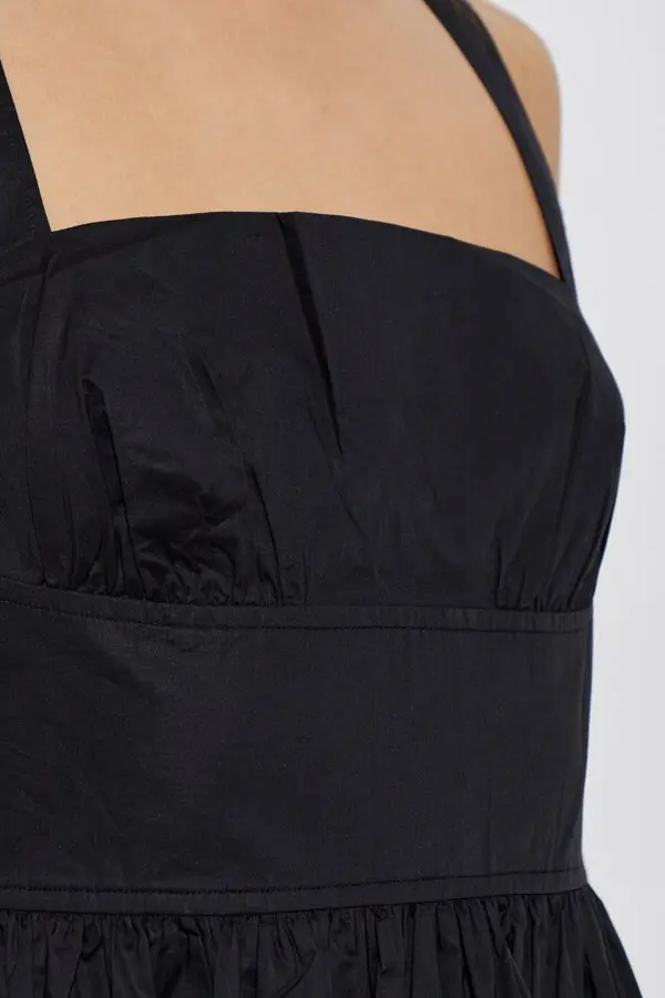 Matteau Sleeveless Maxi Dress With Criss-cross Back - Black