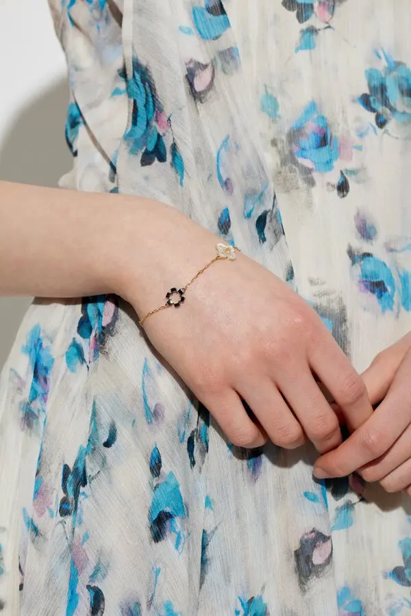 Tory Burch Tone Four-leaf Clover Charm Bracelet