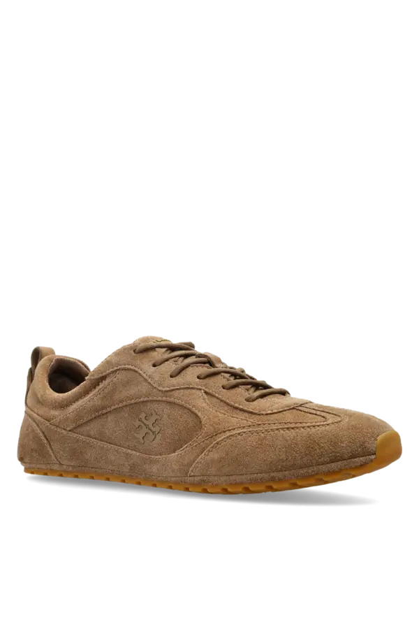 Tory Burch Suede Lace-up Sneakers - Brown