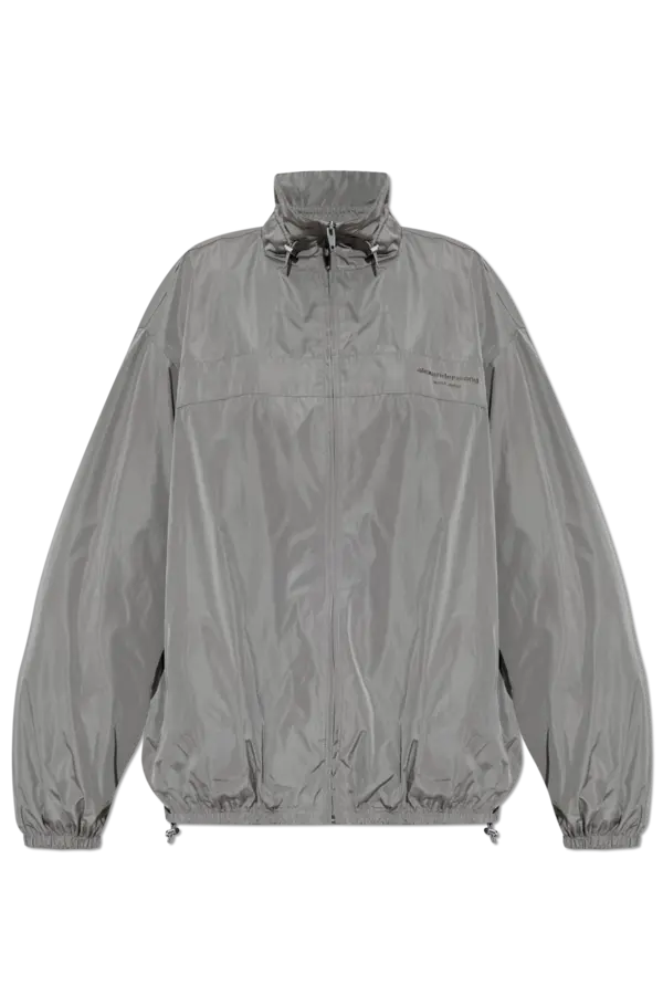 Alexander Wang Logo Zip-up Jacket - Grey