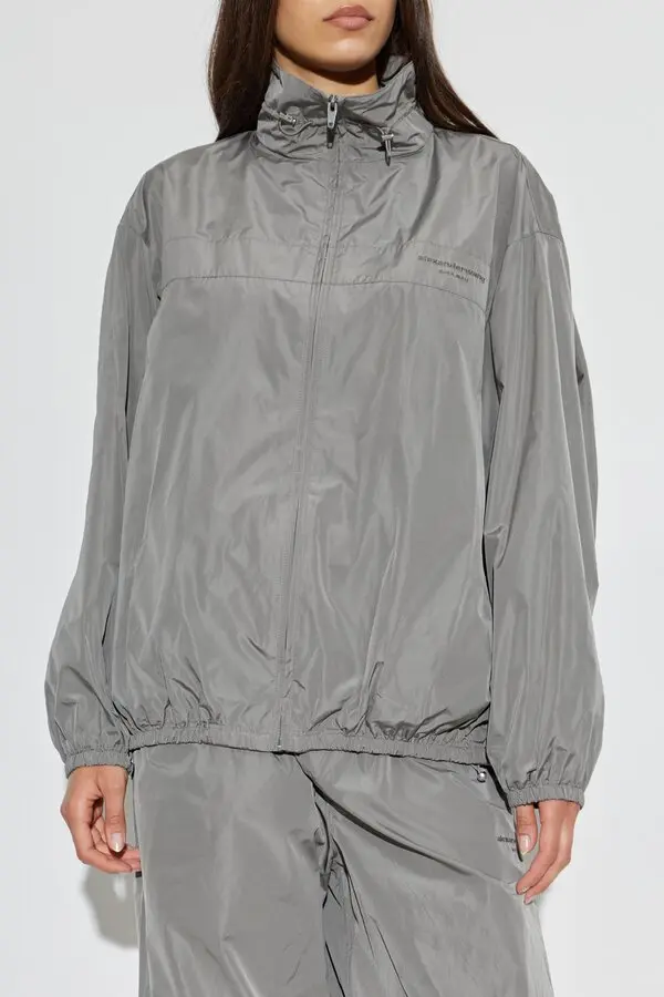Alexander Wang Logo Zip-up Jacket - Grey