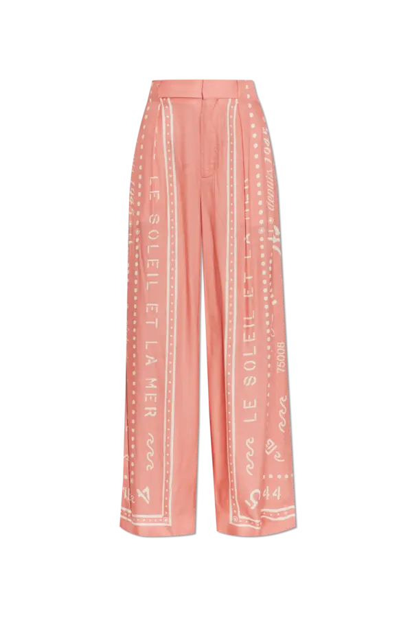 Balmain High-waisted Pleated Palazzo Trousers