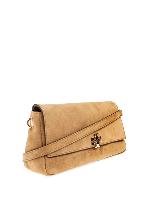 Tory Burch Charlie Small Suede Bag - Beige