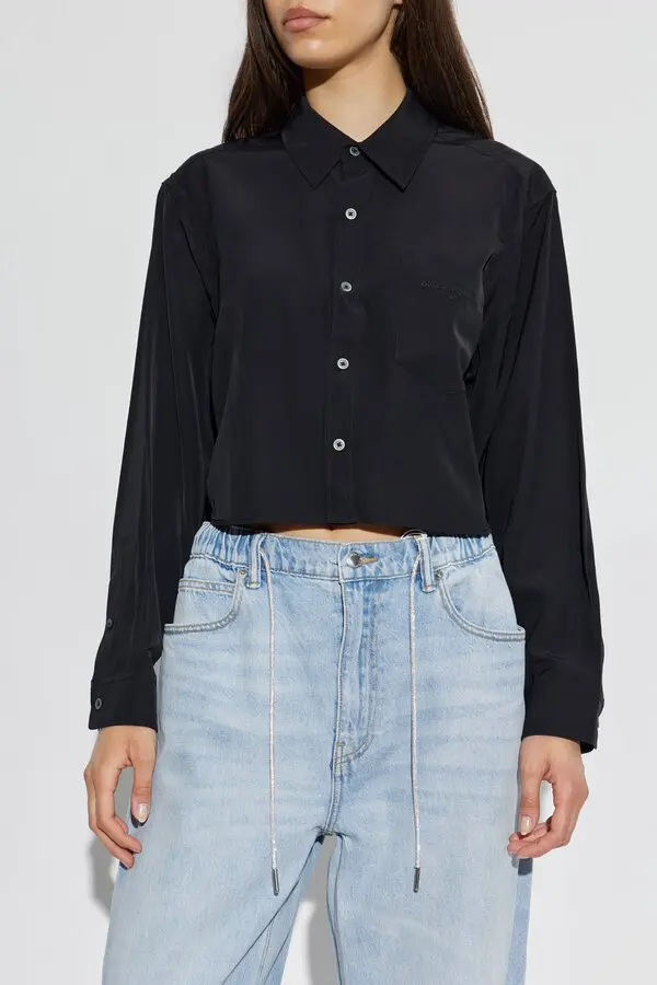 Alexander Wang Cropped Logo Shirt