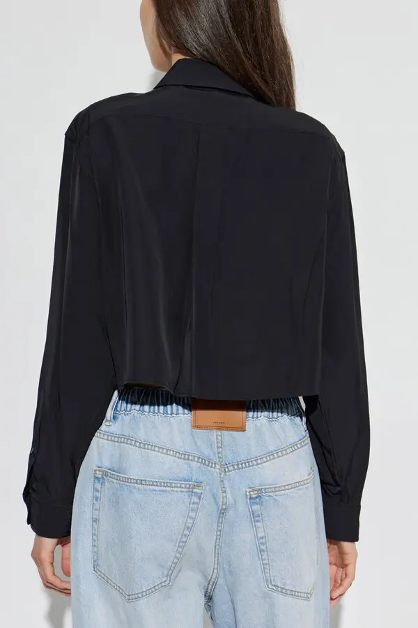 Alexander Wang Cropped Logo Shirt