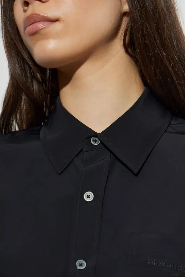 Alexander Wang Cropped Logo Shirt