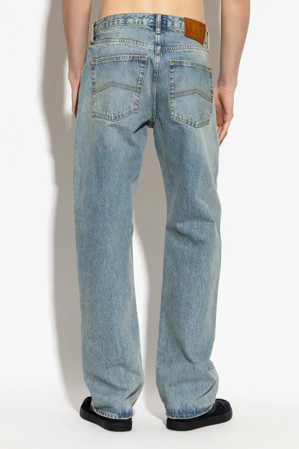 Emporio Armani Vintage Effect Straight Leg Jeans