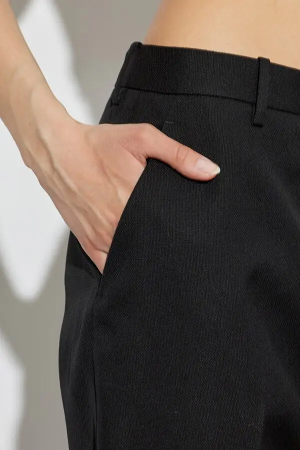 TOM FORD Tailored Creased Trousers - Black