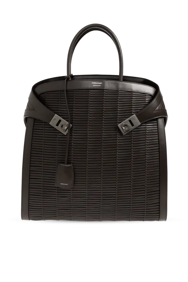 FERRAGAMO Hug" Leather Bag - Brown