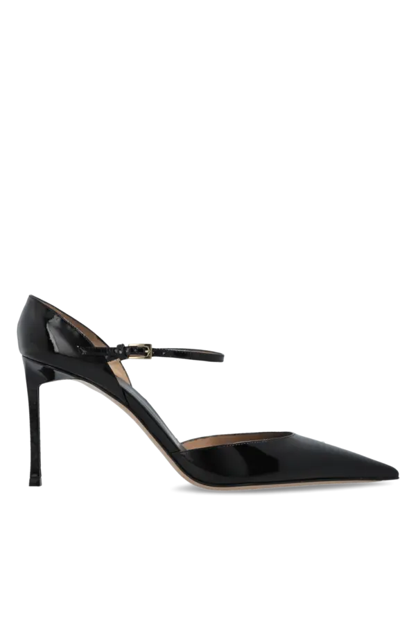 TOM FORD Patent Leather Stiletto Pumps With Buckled Strap - Black